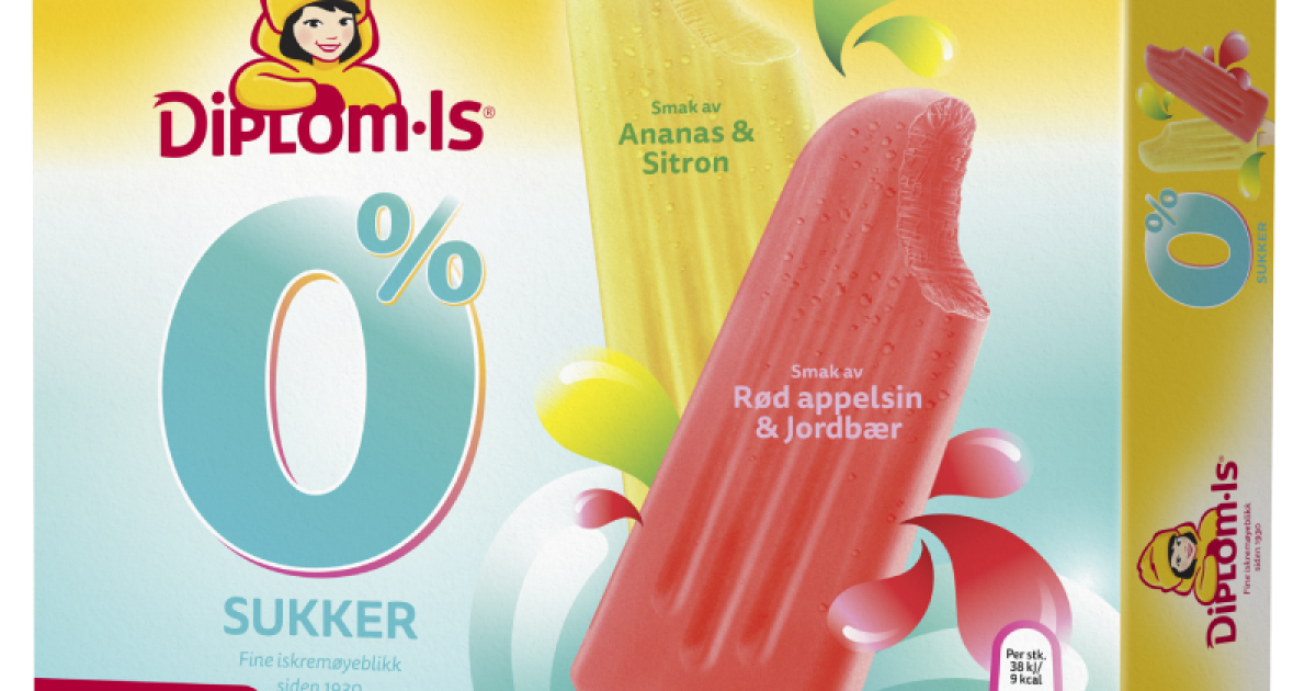 Diplom-Is 0% Sukker 8 stk - Diplom-is