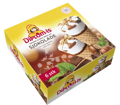 Krone-Is Sjokolade 6 stk - Diplom-is