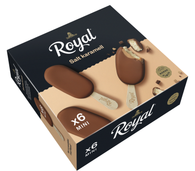 Royal Salt Karamell Mini 6 stk - Diplom-is