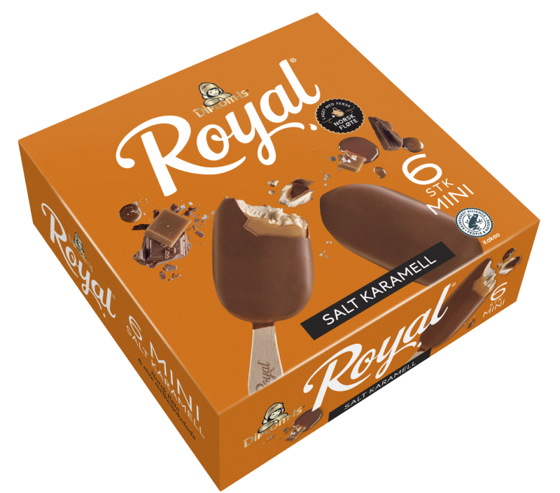 Royal Salt Karamell Mini 6 stk - Diplom-is